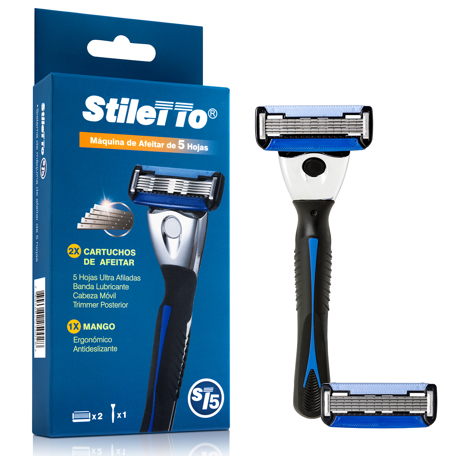 STILETTO® KIT DE AFEITADO DE 5 HOJAS CON HOJA TRIMMER - Shaveclub